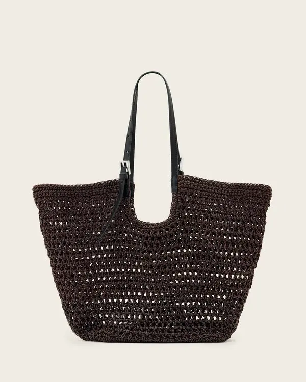 ALLSAINTS Ara Waxed Cotton Tote Bag - Red