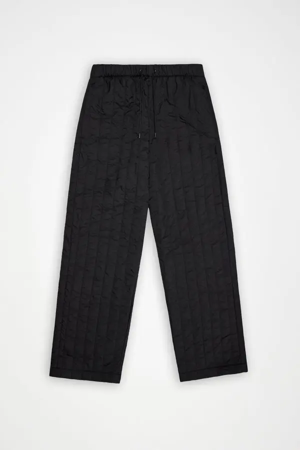 Rains Banja Liner Wide Leg Quilted Pants