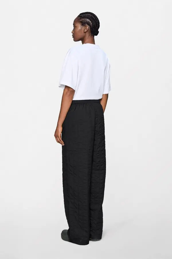 Rains Banja Liner Wide Leg Quilted Pants