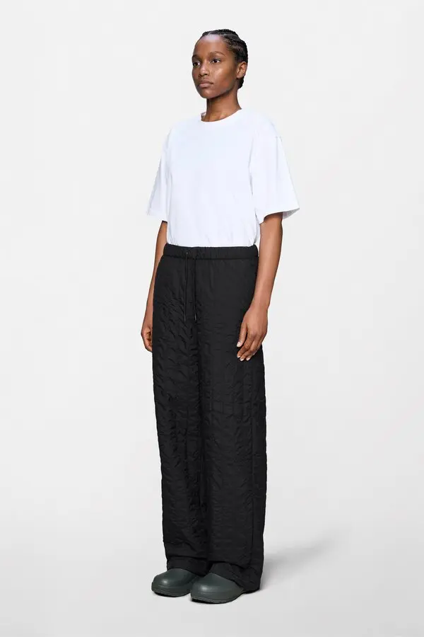 Rains Banja Liner Wide Leg Quilted Pants