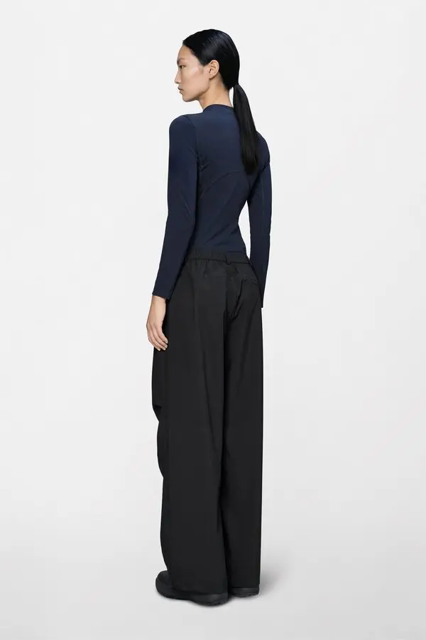 Rains Suva Hardshell Wide Leg Pants - Black