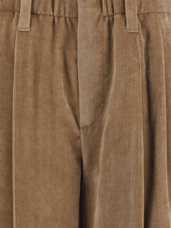 Brunello Cucinelli Pleated Corduroy Trousers