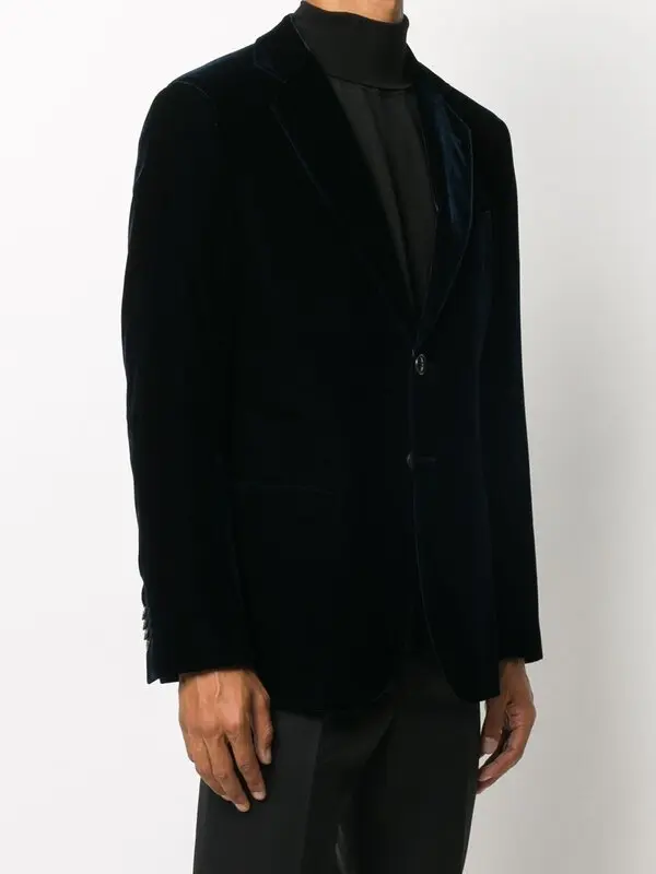 Giorgio Armani Velvet Single-breasted Blazer Jacket