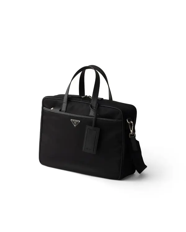 Prada Re-nylon And Saffiano Leather Work Bag