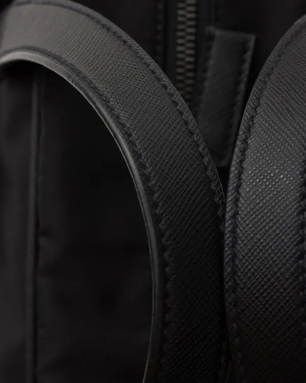 Prada Re-nylon And Saffiano Leather Work Bag