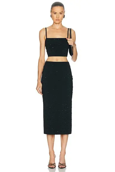 Carolina Herrera Embellished Cropped Top