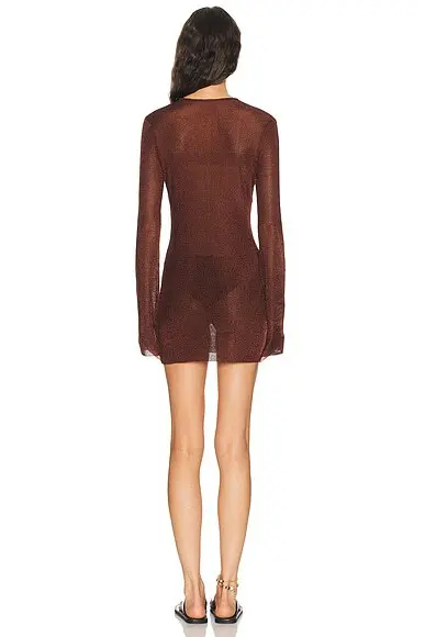 SEROYA Emeri Metallic Mini Dress