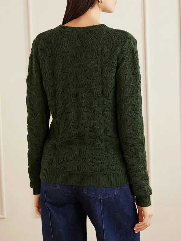 Etro Wool-blend Sweater With Ribbed Trims