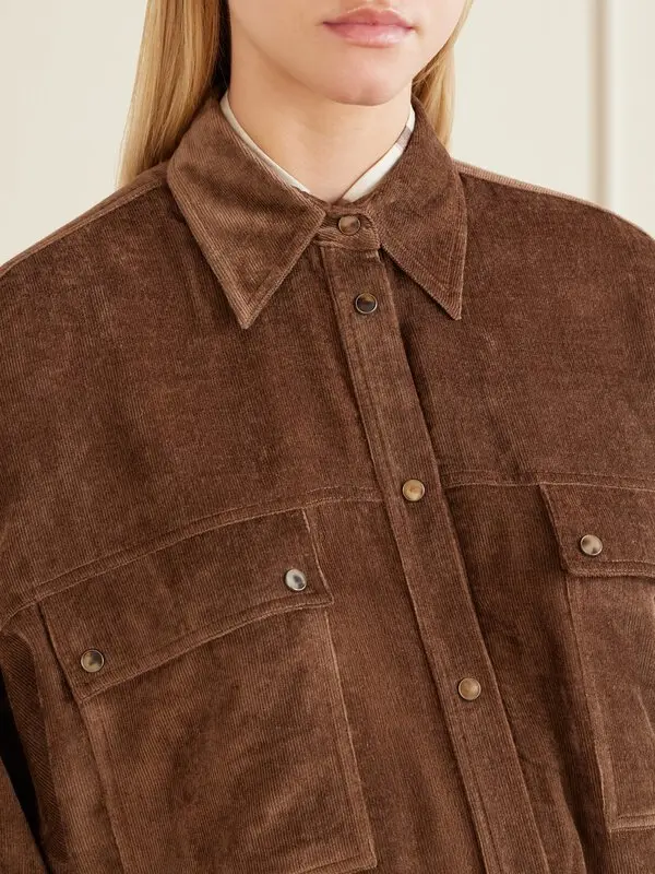 Brunello Cucinelli Velvet Corduroy Shirt - Brown