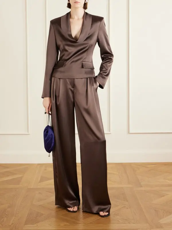 VIOLANTE NESSI Kendall Satin Blouse