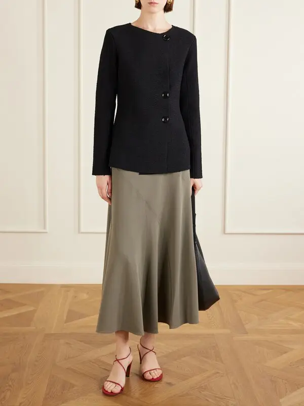 Proenza Schouler Sukki Draped Bouclé Jacket - Black