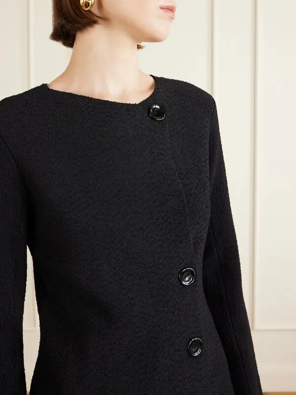 Proenza Schouler Sukki Draped Bouclé Jacket - Black
