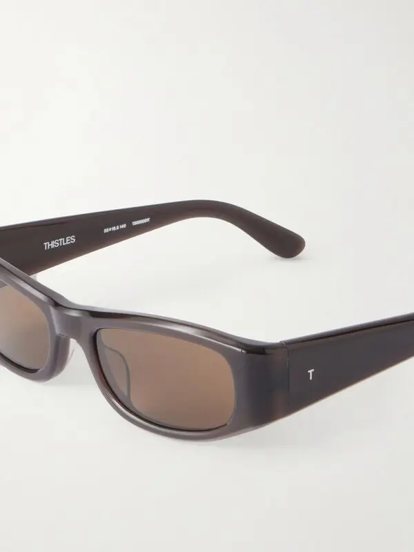THISTLES The Suede' Square-frame Acetate Sunglasses