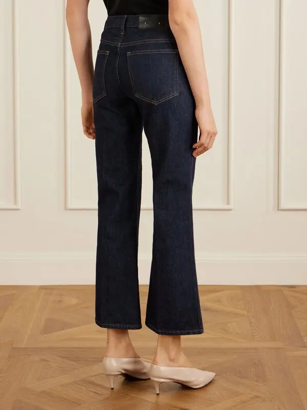 Khaite Clara Mid-rise Flared-leg Jeans - Blue