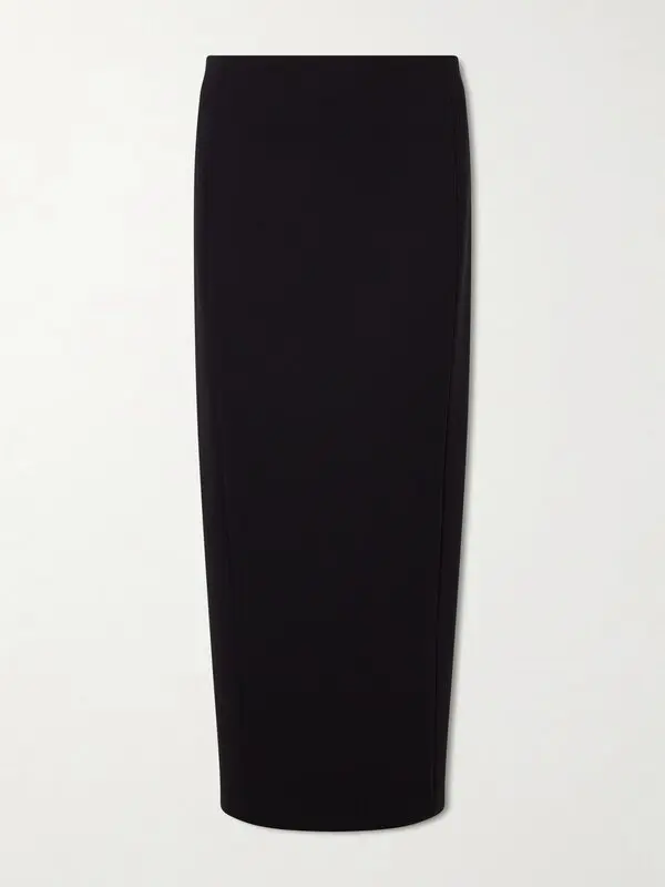 Khaite Lyle Crepe Midi Skirt