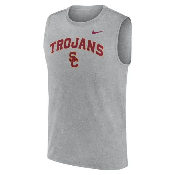 Nike Usc Primetime Arch Legend Dri-fit College Muscle Tank Top - Grey