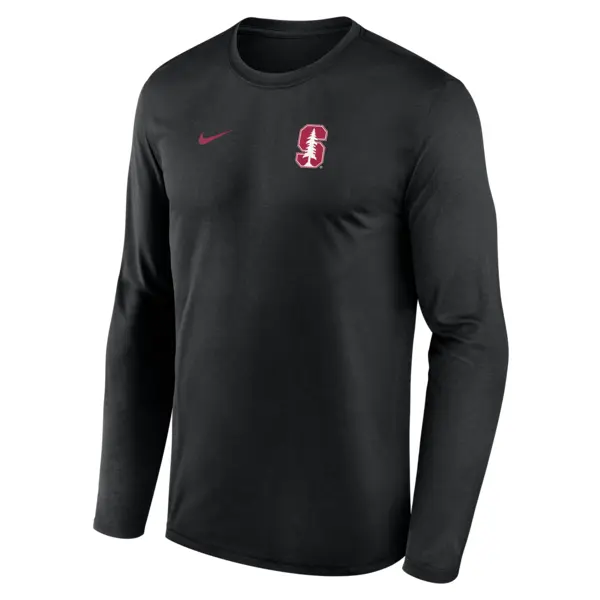 Nike Stanford Sideline Legend Small Logo Dri-fit College Long-sleeve T-shirt - Black
