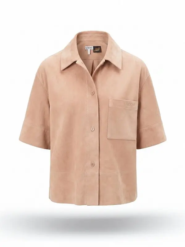 Loewe Suede Short Sleeve Shirt - Multicolor
