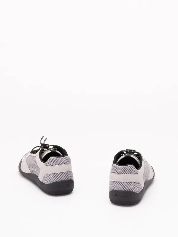 Prada Speedrock Leather And Mesh Sneakers - Multicolor