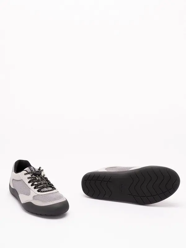 Prada Speedrock Leather And Mesh Sneakers - Multicolor