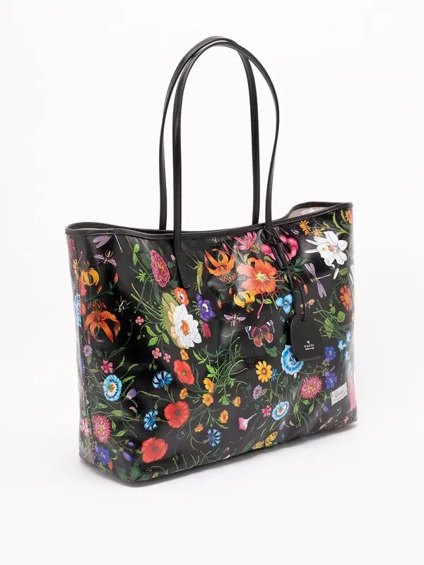 Gucci Floral Print Tote Bag