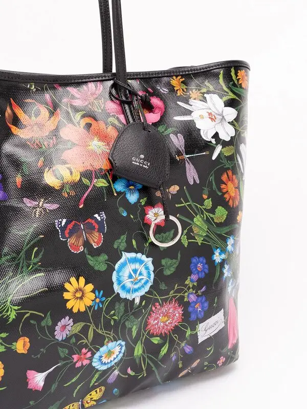 Gucci Floral Print Tote Bag