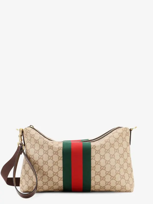 Gucci Gg Canvas Crossbody Bag With Nastro Web - Multicolor