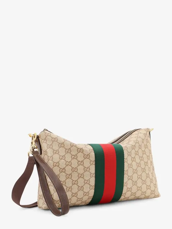 Gucci Gg Canvas Crossbody Bag With Nastro Web - Multicolor