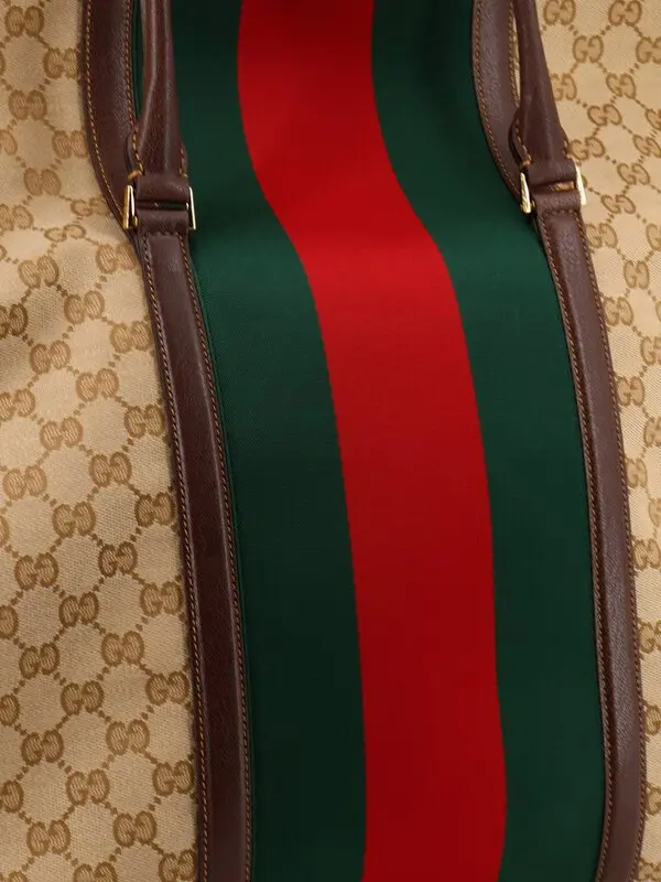 Gucci Gg Fabric Travel Bag With Web Detail - Multicolor