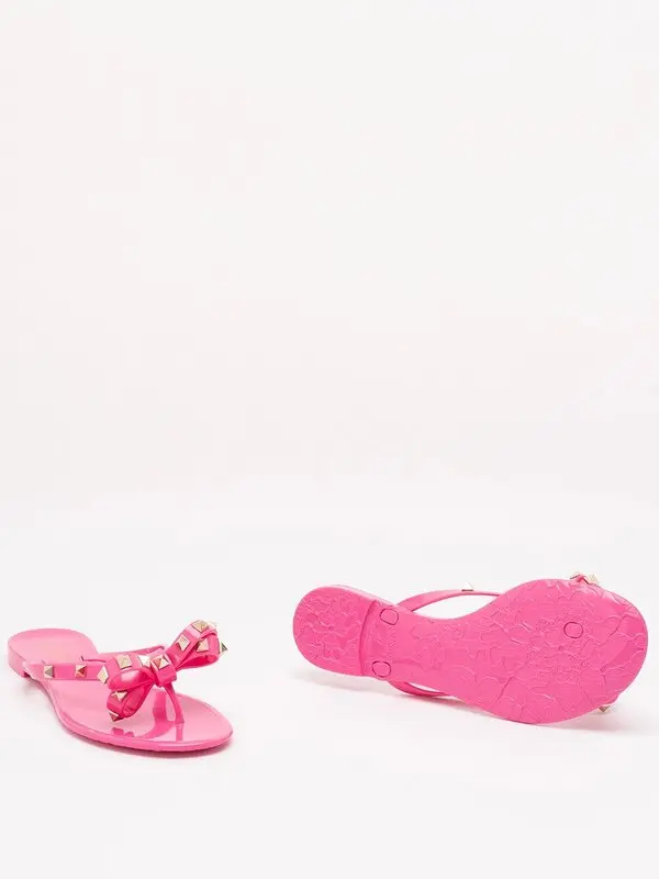 Valentino Garavani Pvc Rockstud Thong Sandals - Multicolor
