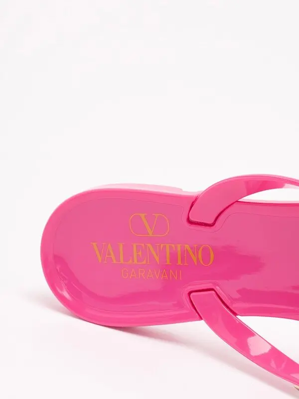 Valentino Garavani Pvc Rockstud Thong Sandals - Multicolor