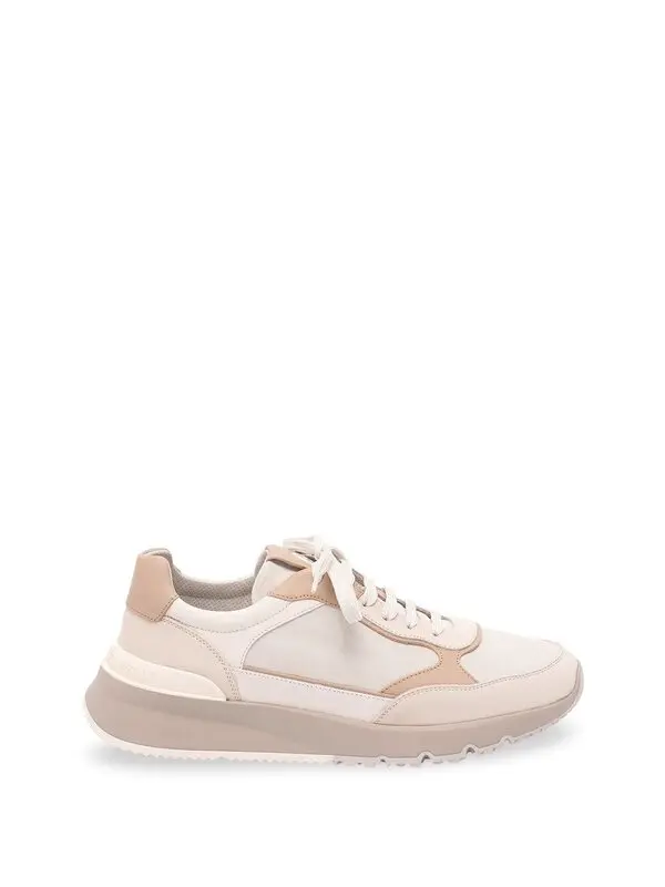 Brunello Cucinelli Calf Leather Lace-up Sneakers - Multicolor
