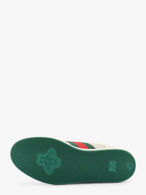 Gucci Screener Mesh And Leather Sneakers With Nastro Web - Multicolor