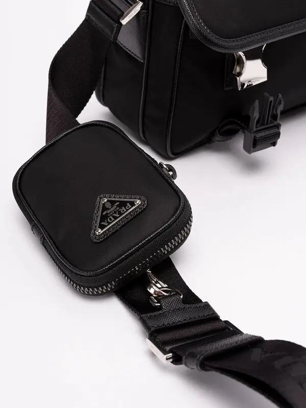 Prada Re-nylon And Saffiano Leather Shoulder Bag
