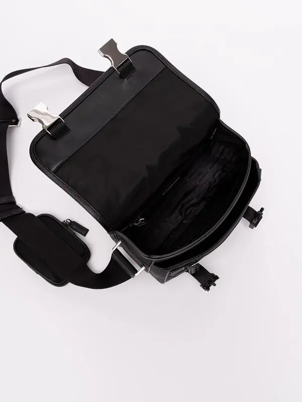 Prada Re-nylon And Saffiano Leather Shoulder Bag