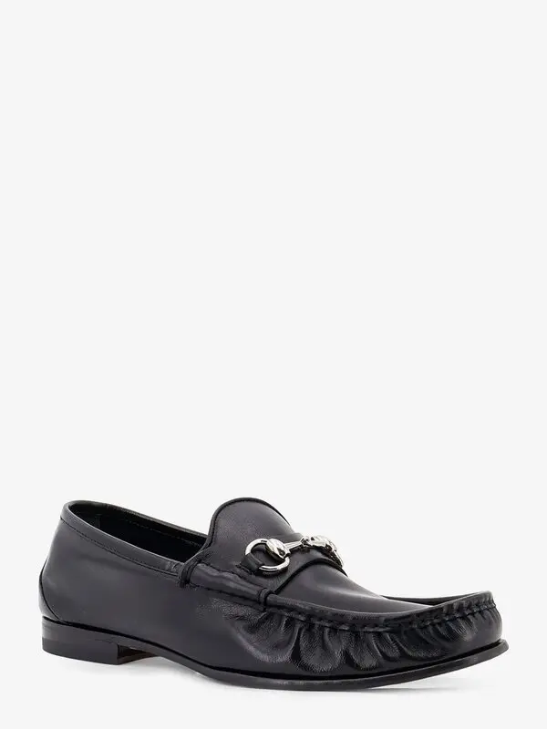 Gucci Lugano Leather Loafers - Black