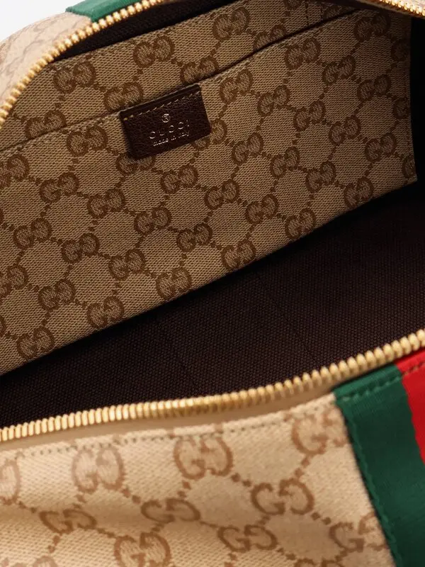 Gucci Melrose Gg Fabric Shoulder Bag - Cream