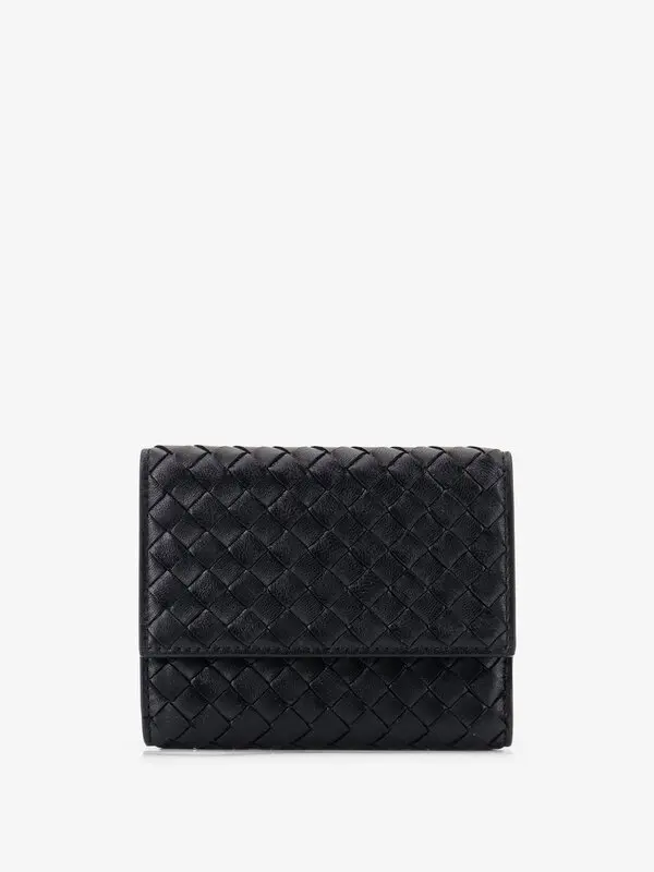 Bottega Veneta Bi-fold Intrecciato Wallet With Zip - Multicolor