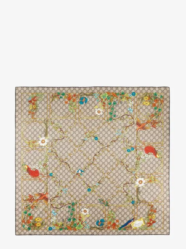 Gucci Cage Gg Silk Foulard - Multicolor