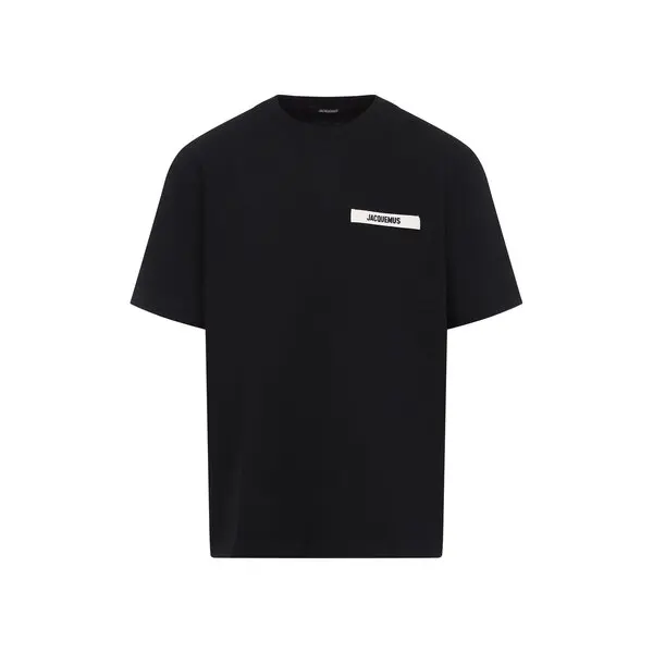 Jacquemus Le T-shirt Grosgrain Cotton T-shirt - Black