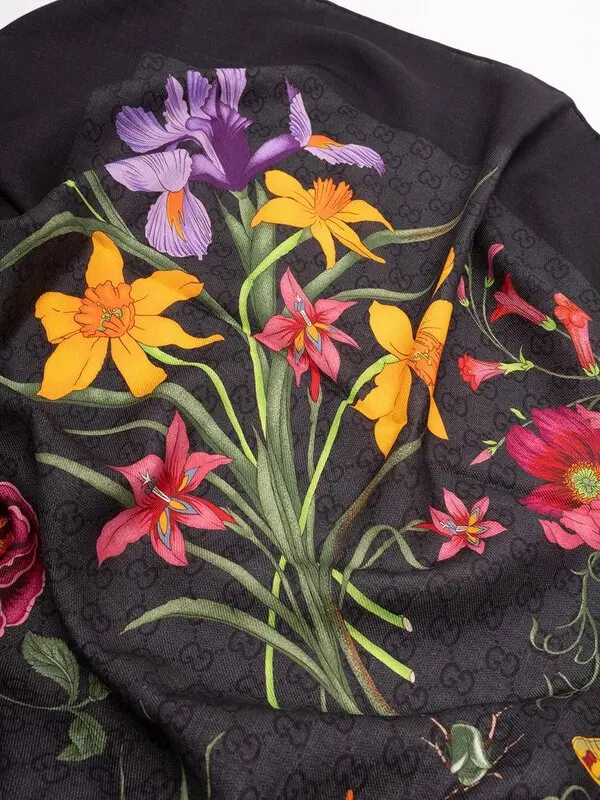Gucci Flora` Foulard - Multicolor