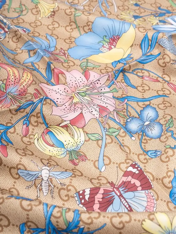 Gucci Flora` Foulard - Multicolor