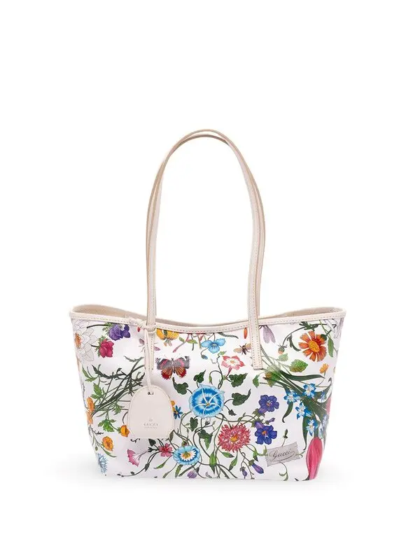 Gucci Floral Print Canvas Tote Bag - Multicolor