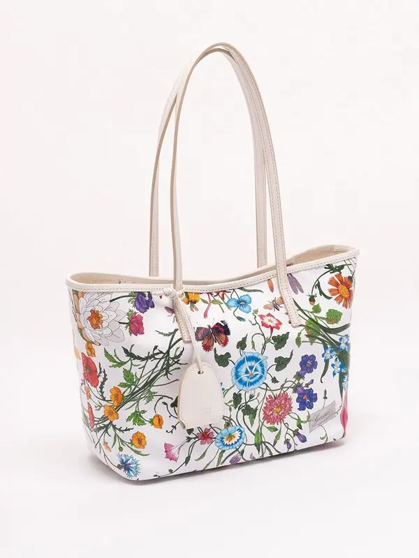 Gucci Floral Print Canvas Tote Bag - Multicolor