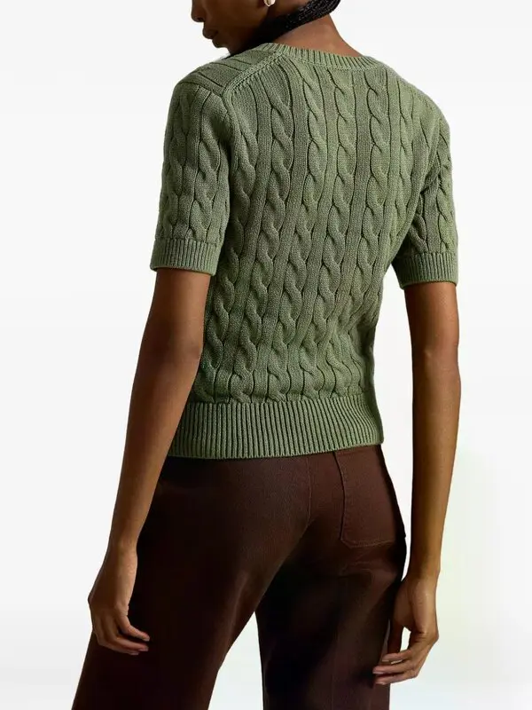 Polo Ralph Lauren Cable-knit Cotton Cardigan - Green