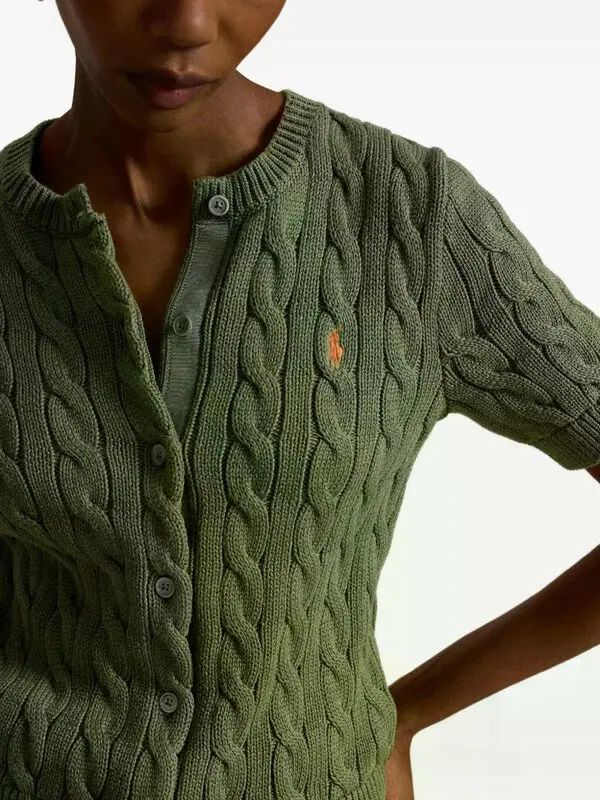 Polo Ralph Lauren Cable-knit Cotton Cardigan - Green