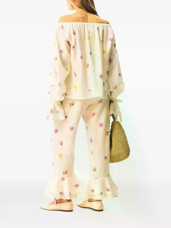 Sleeper Cha-cha Floral-print Blouse - Neutrals