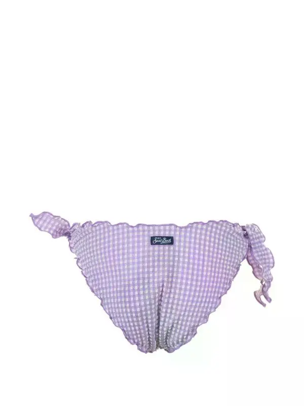 MC2 SAINT BARTH Seersucker Gingham Bikini Bottoms