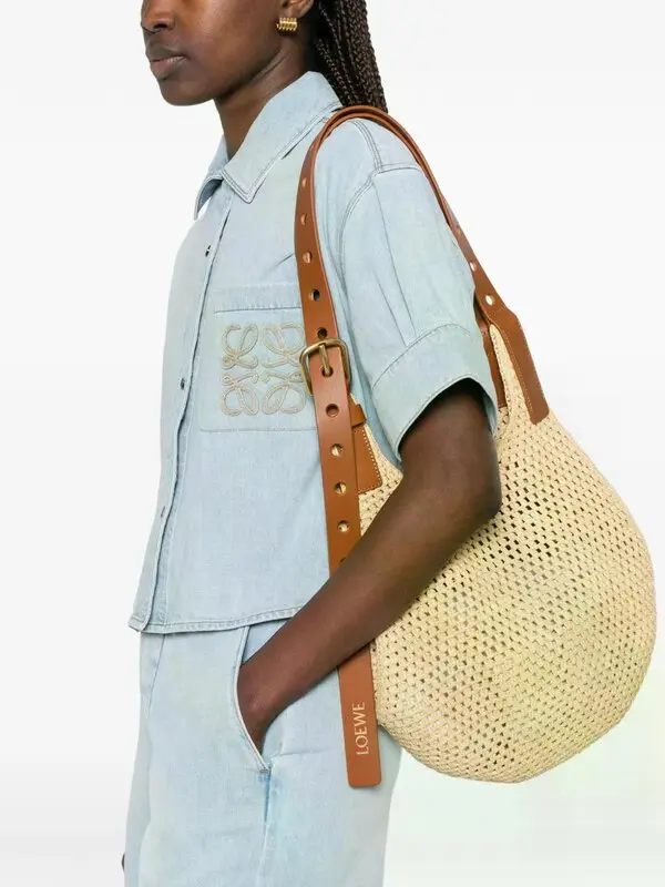Loewe X Paula's Ibiza Woven Shoulder Bag