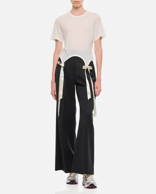Simone Rocha T-shirt With Bow Detail - Bianco